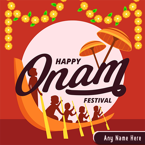 Happy Onam Festival wishes with name