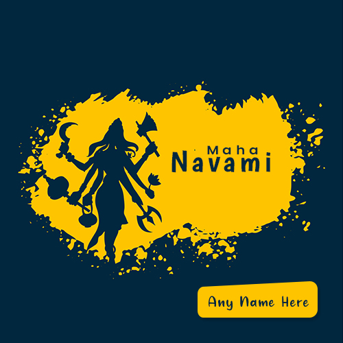 Write Name On Maha Navami Pic