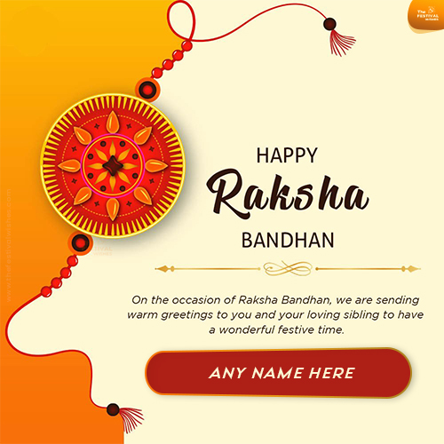 Create Name On Happy Raksha Bandhan 2025 Photo