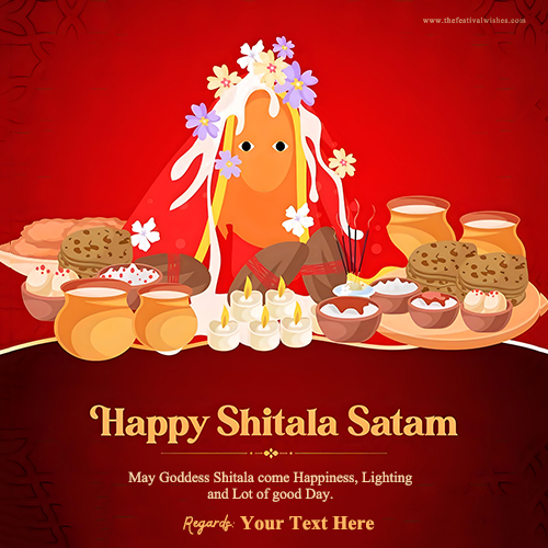 Shitla Satam wishes with name