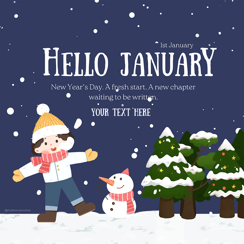 1st January 2025 Day With Custom Name Edit