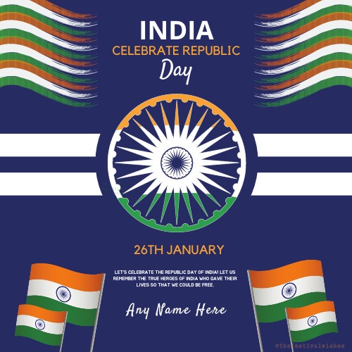 26th January Indian Flag Republic Day Images With Name And Photo