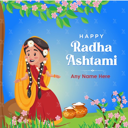 happy radha ashtami wishes Images Pictures Pics And Photo with name