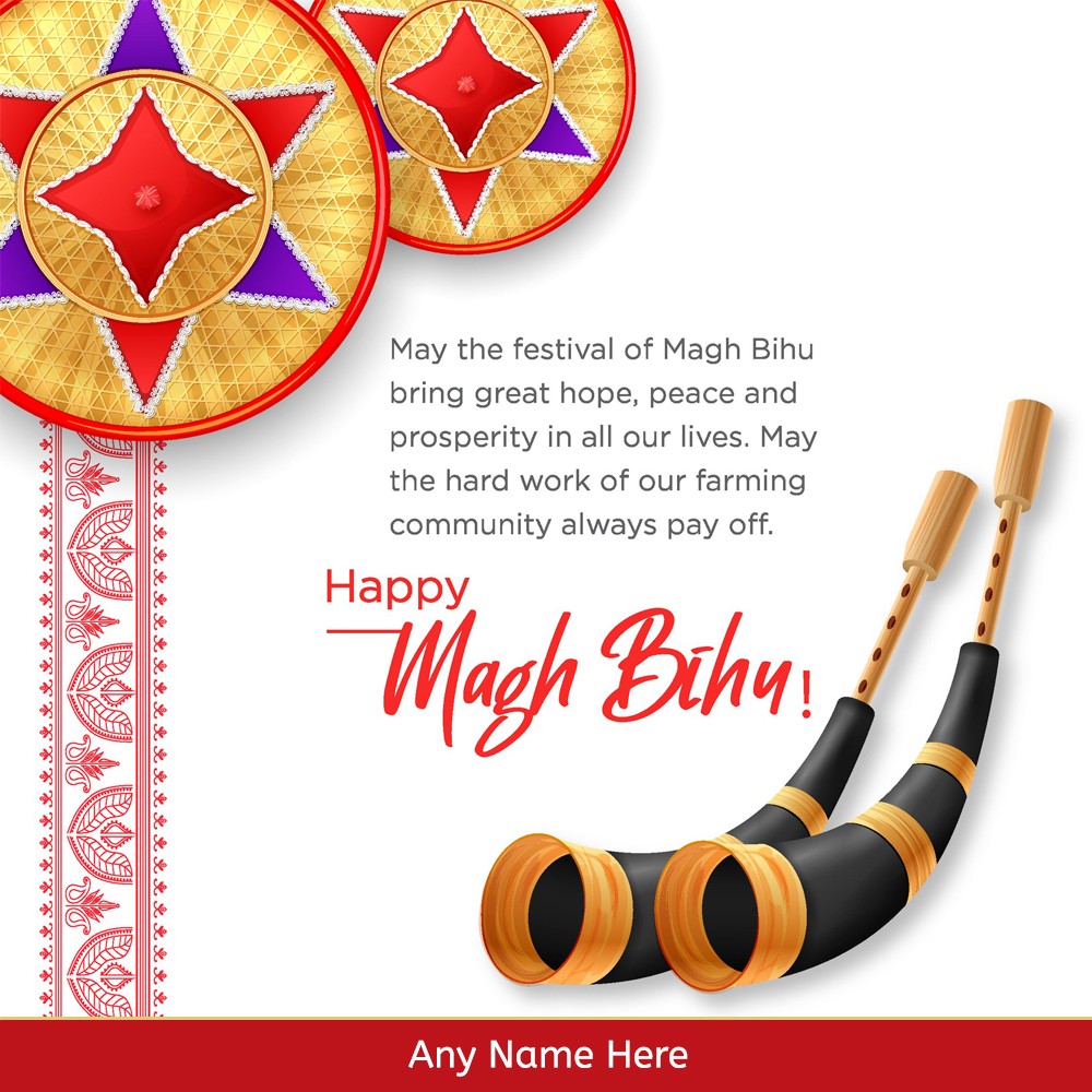 Happy bhogali bihu wishes Images Pictures Pics And Photo with name