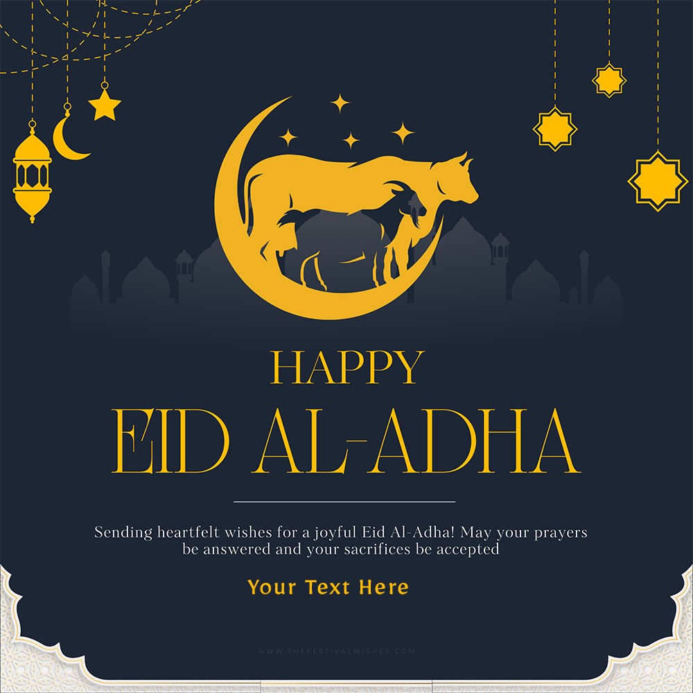 Write Name On Happy Eid Al Adha 2024 Mubarak Wishes Quotes